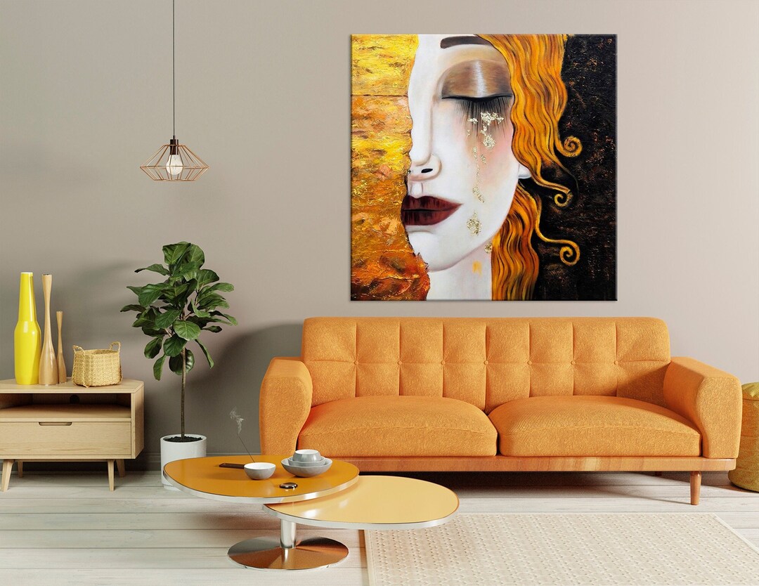 Gustav Klimt Golden Tears Canvas Print Woman Art Gustav Klimt Canvas ...