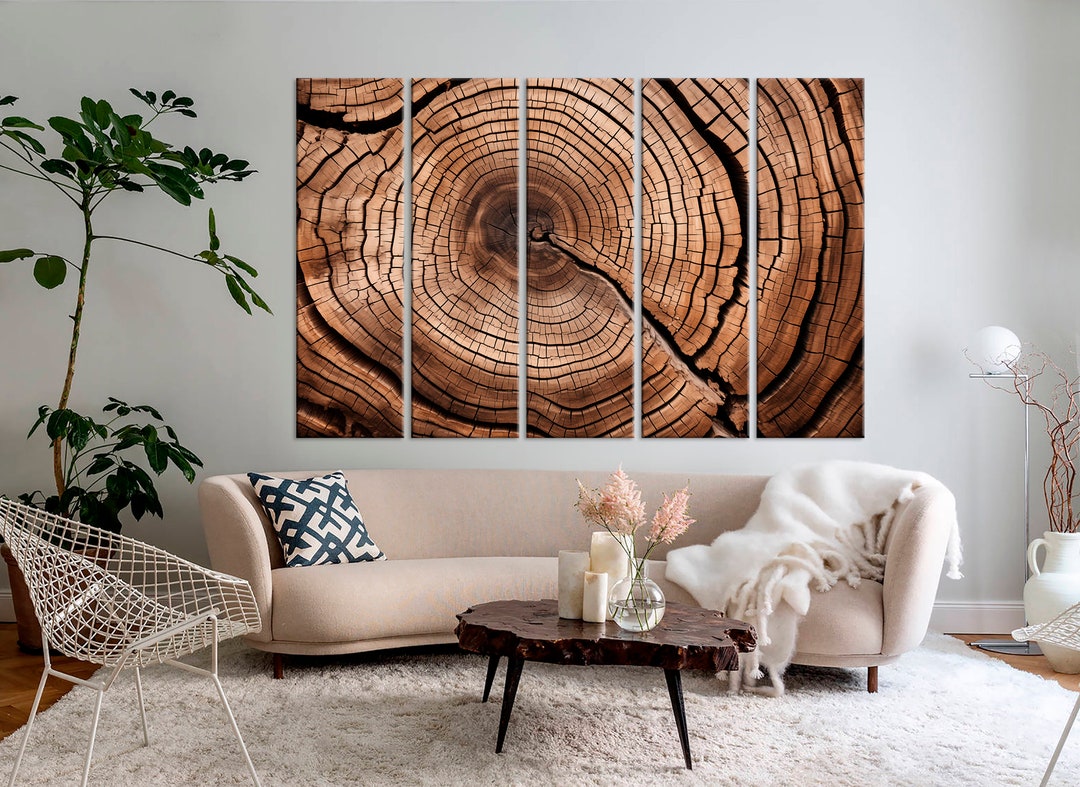 Tree Tecsture Canvas Print Tree Wall Art Tree Trunk Print Trendy Wall ...