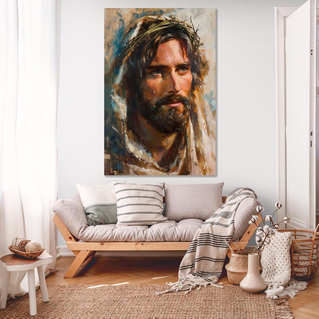 Jesus Christ Canvas Print: Religious Wall Art, Bible Decor, Ready to ...