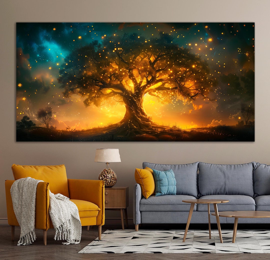 Magic Tree Printable Canvas Wall Art Prints Oak Tree Wall Art Tree of ...