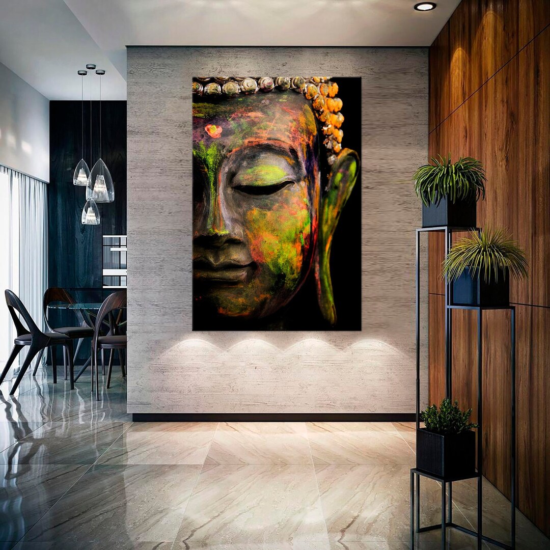 Colorful Buddha Printable Canvas Wall Art Prints Buddha Wall Art Indian ...