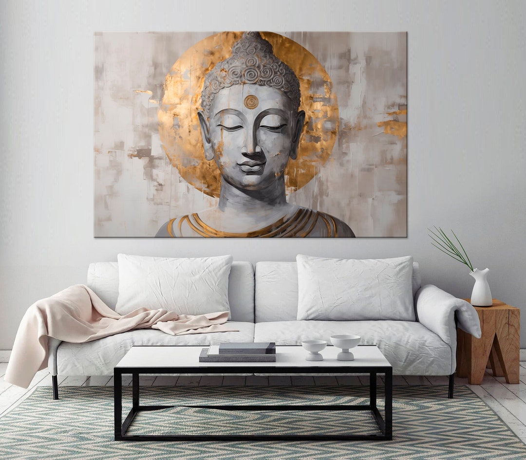 Buddha Canvas Print Buddhism Art Meditation Canvas Asian Print Extra ...