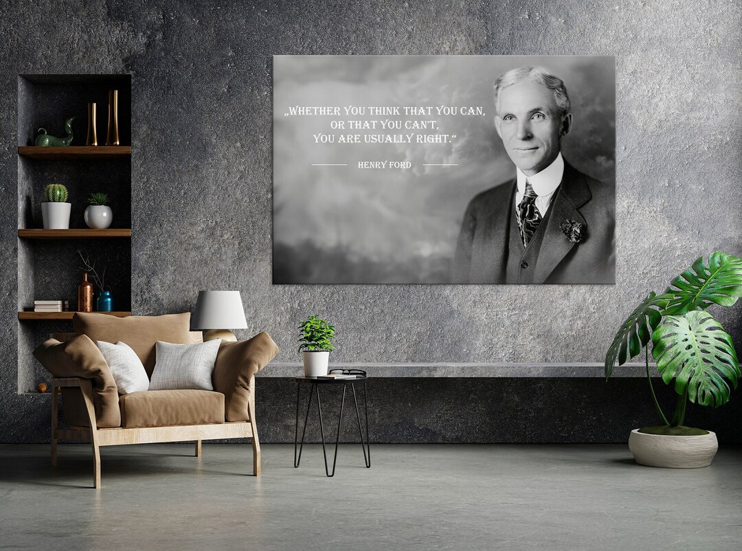 Famous Quote by Henry Ford Canvas Print Motivation Wall Art Famous ...