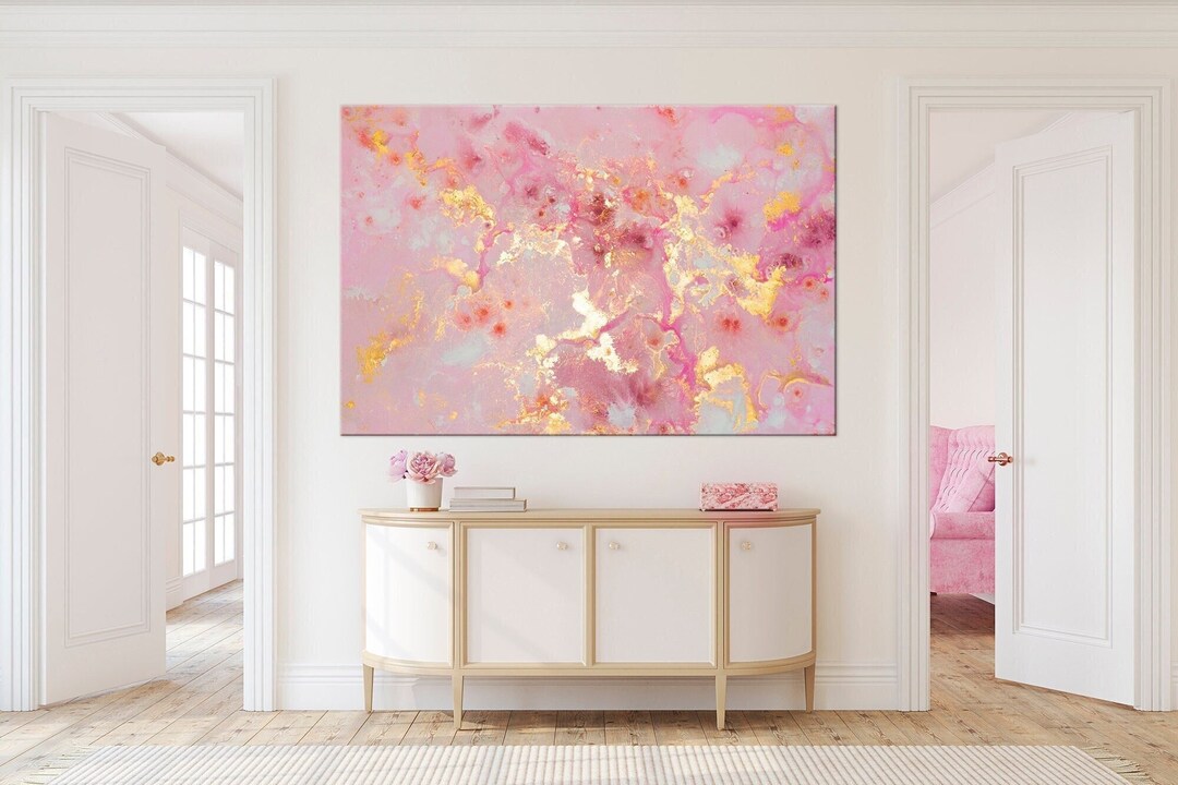 Abstract Canvas Art Pink Abstract Wall Art Abstract Art Print Extra ...