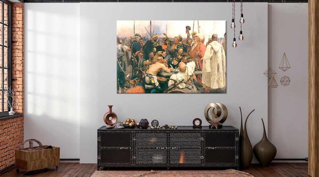 Cossacks Write a Letter to the Turkish Sultan Canvas Print Zaporozhian ...