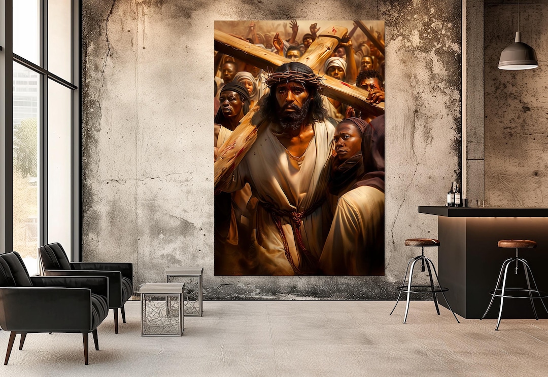 Jesus Canvas Print Jesus Christ Wall Art Bible Decor Christian Canvas ...
