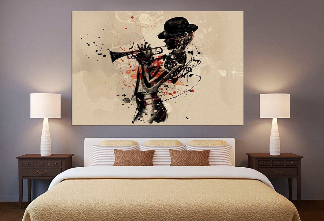 Woman Playing the Trumpet Canvas Print Music Art Musical Instrument ...