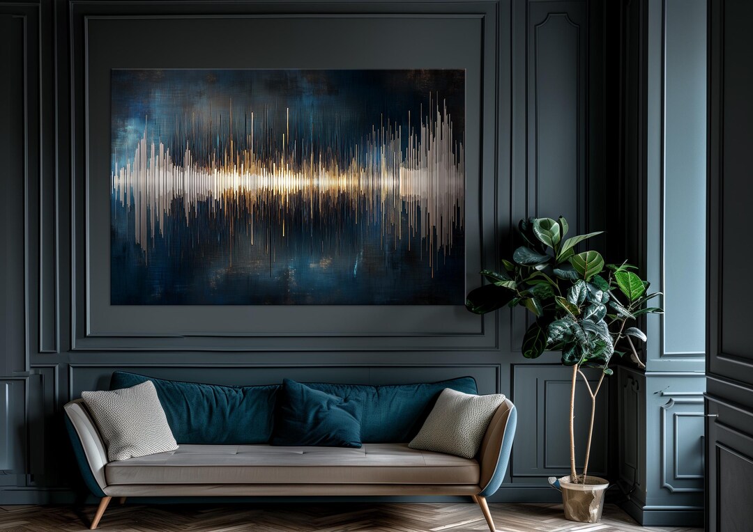 Abstract Soundwave Printable Canvas Wall Art Prints Music Wall Art ...