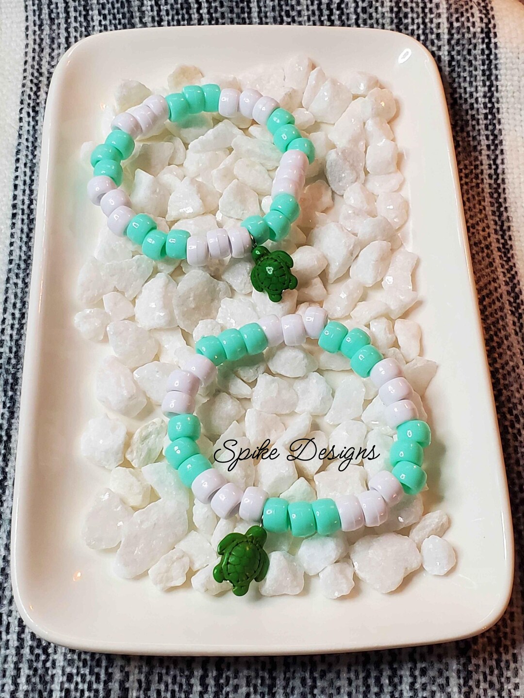 Beaded Beach Turtle Kandi Bracelet (seafoam) - Etsy