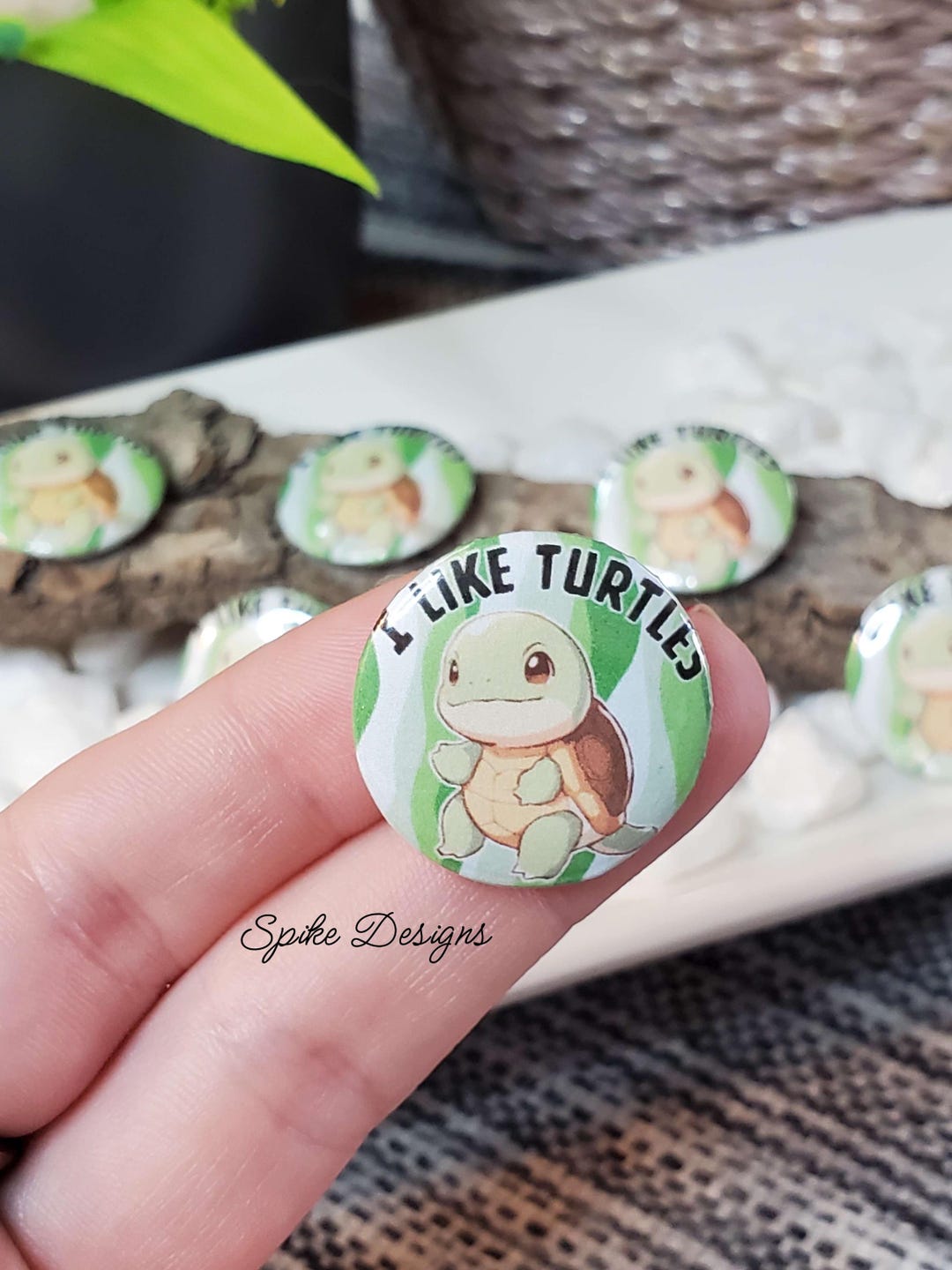 1 Inch Adorable "i Like Turtles" Button Pin - Etsy