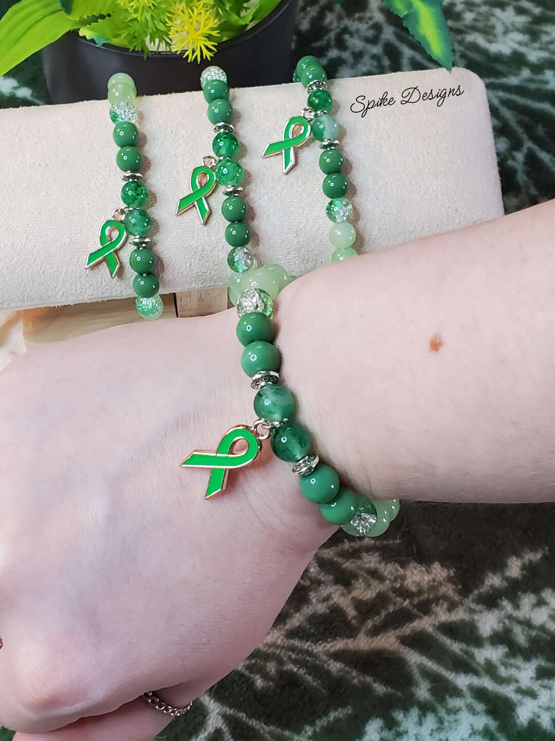 Liver Cancer Awareness, Mental Health Awareness Green Ribbon Cross ...