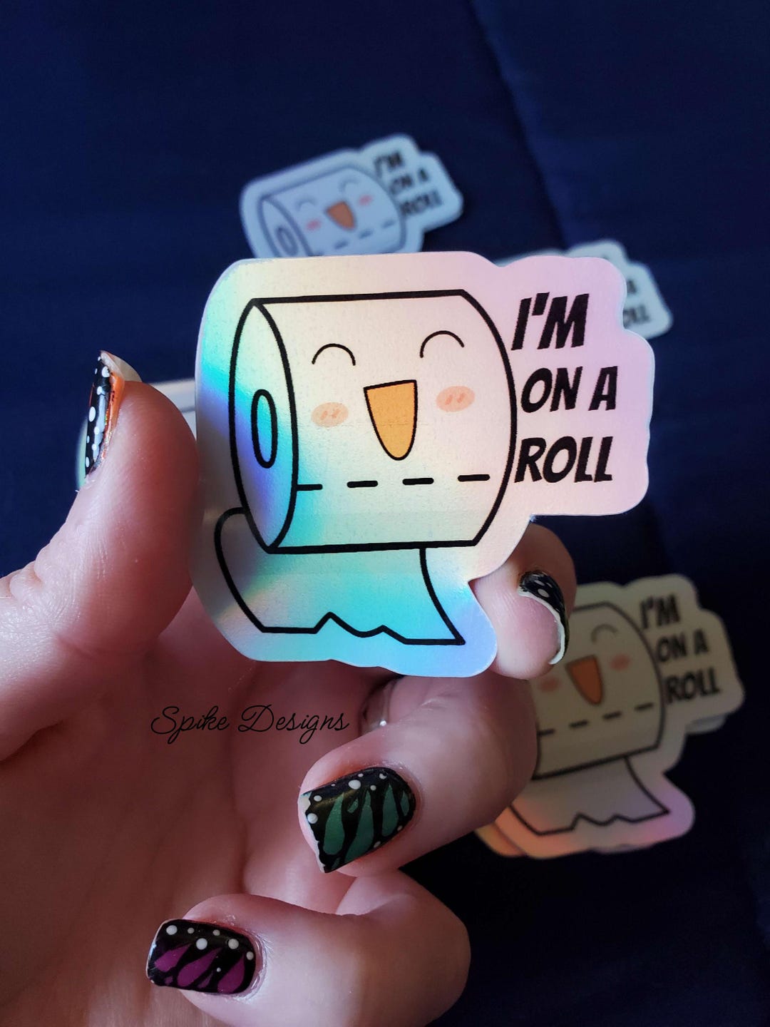 Holographic Toilet Paper I'm on A Roll Funny Sticker - Etsy
