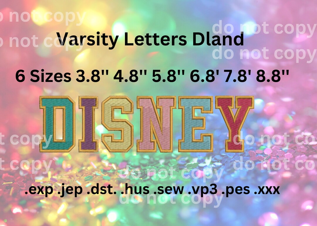 Dland Varsity Letters Stoney Clover Embroidery Dupe Six Sizes - Etsy