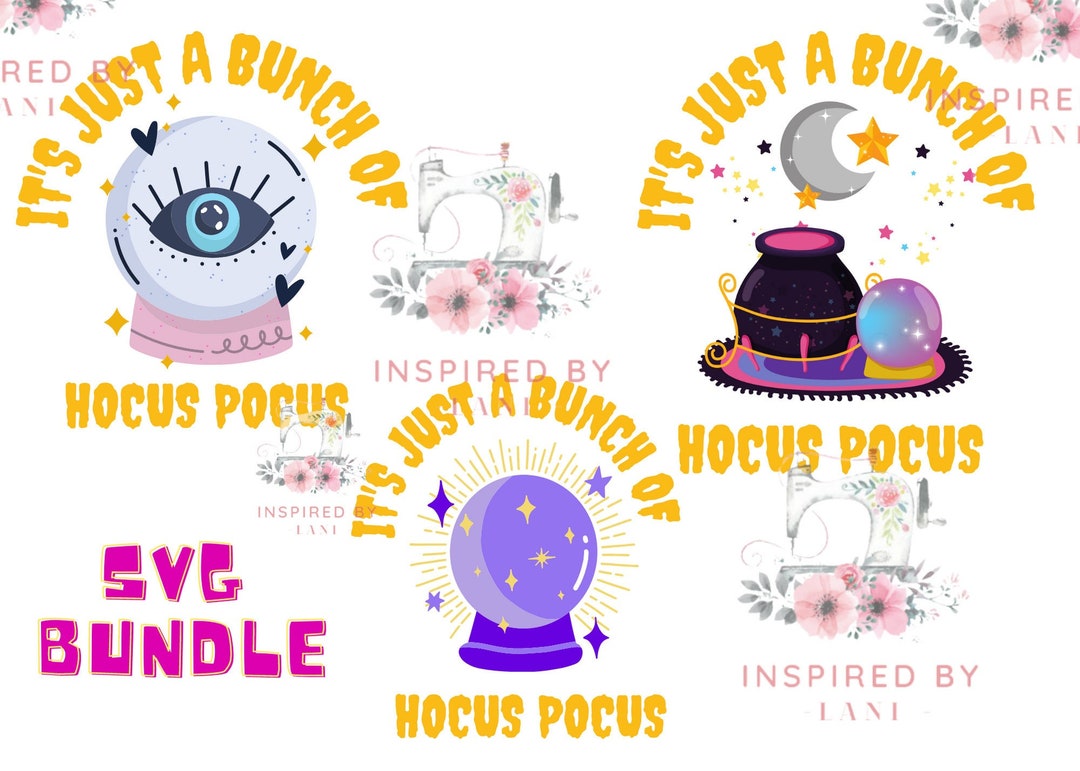 Bunch of Hocus Pocus Crystal Ball Witch Halloween SVG Bundle - Etsy