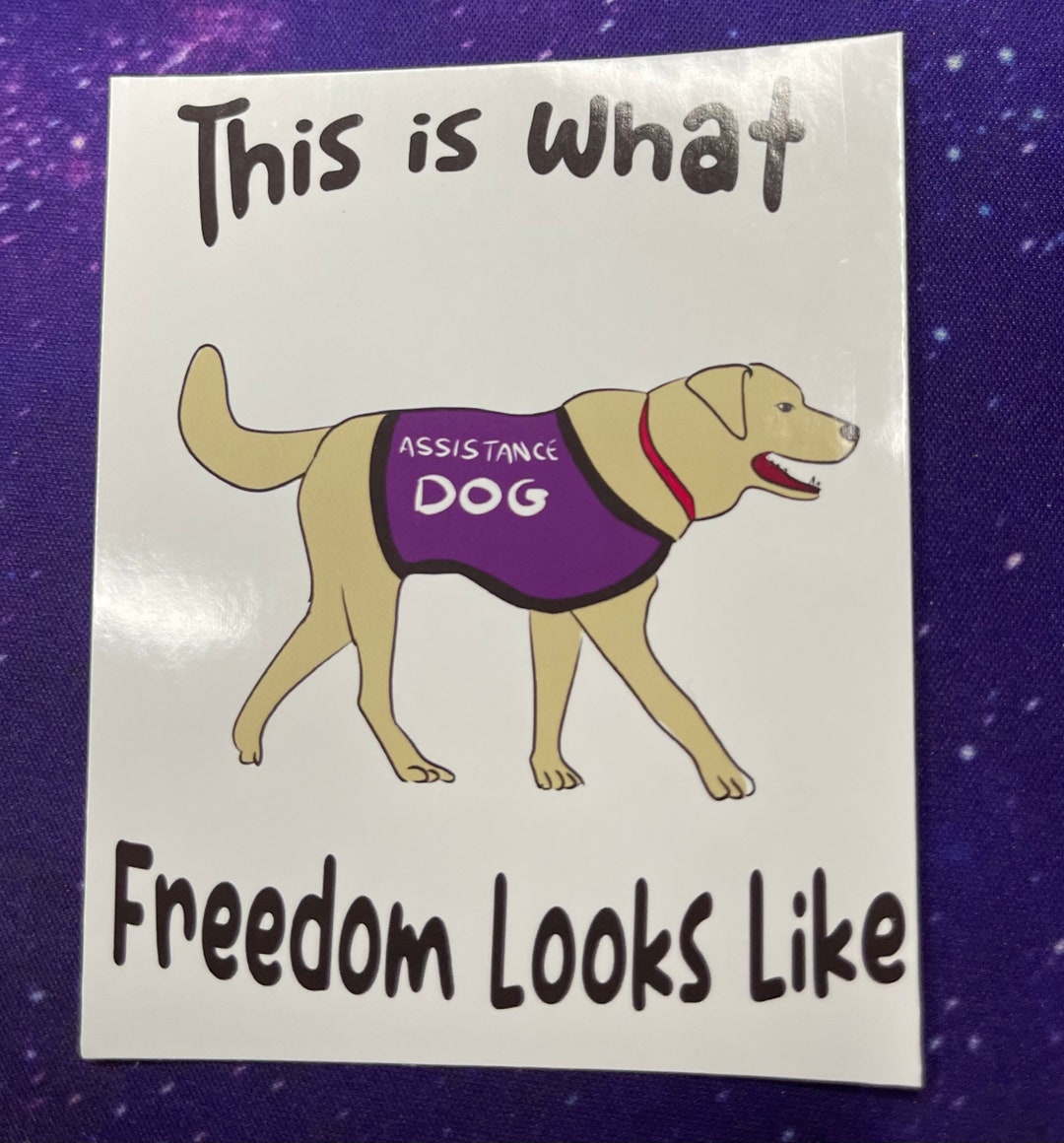 This is What Freedom Looks Like Assistance Dog Sticker - Etsy
