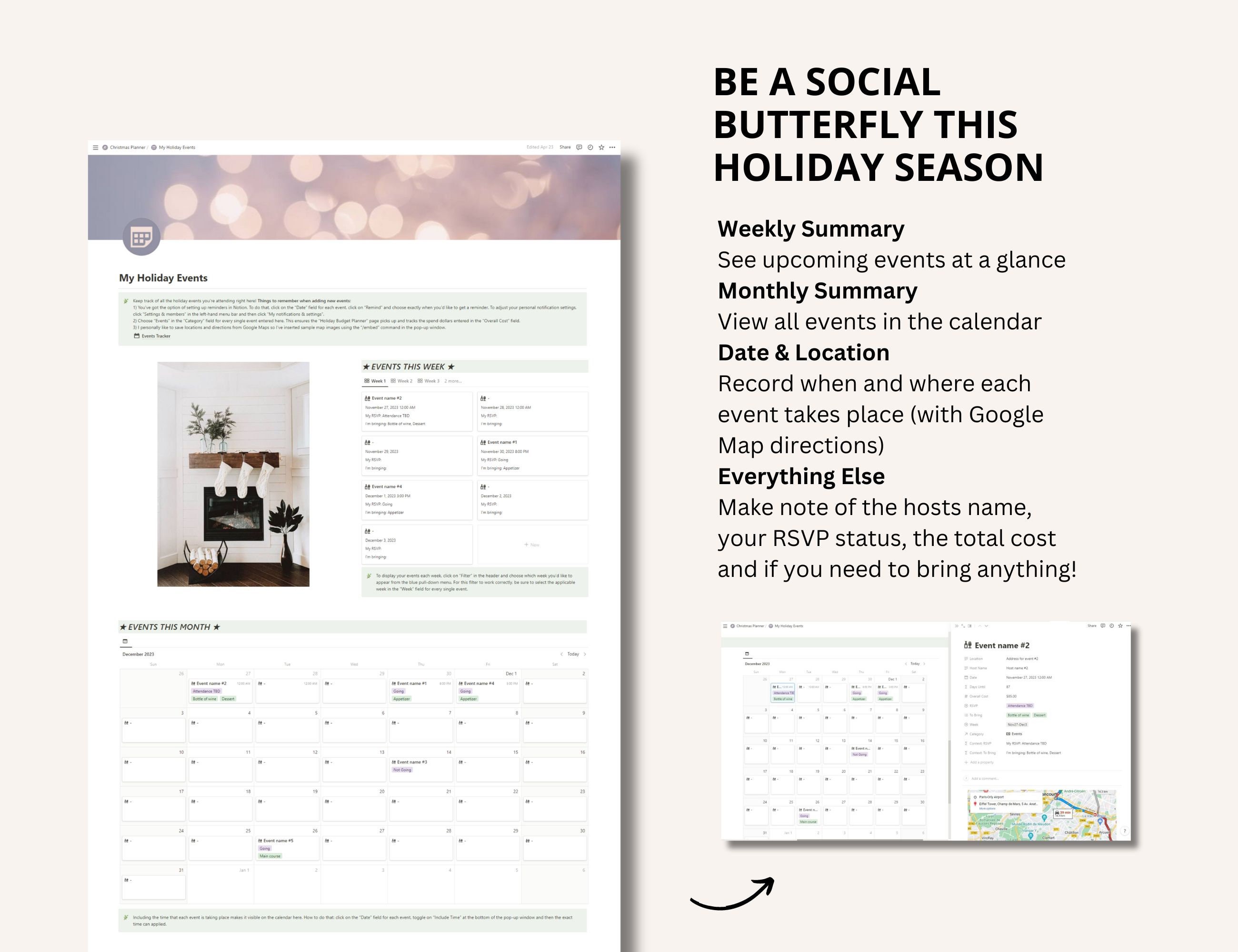 Christmas Planner Digital Notion Template Christmas Notion Meal Planner ...