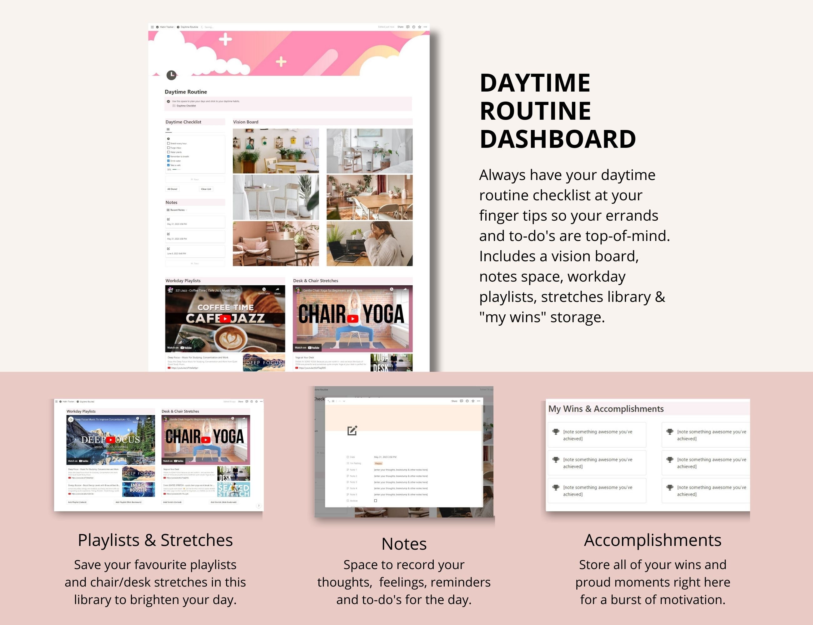 Notion Habit Tracker Template Notion Template Habit Tracker Routine ...