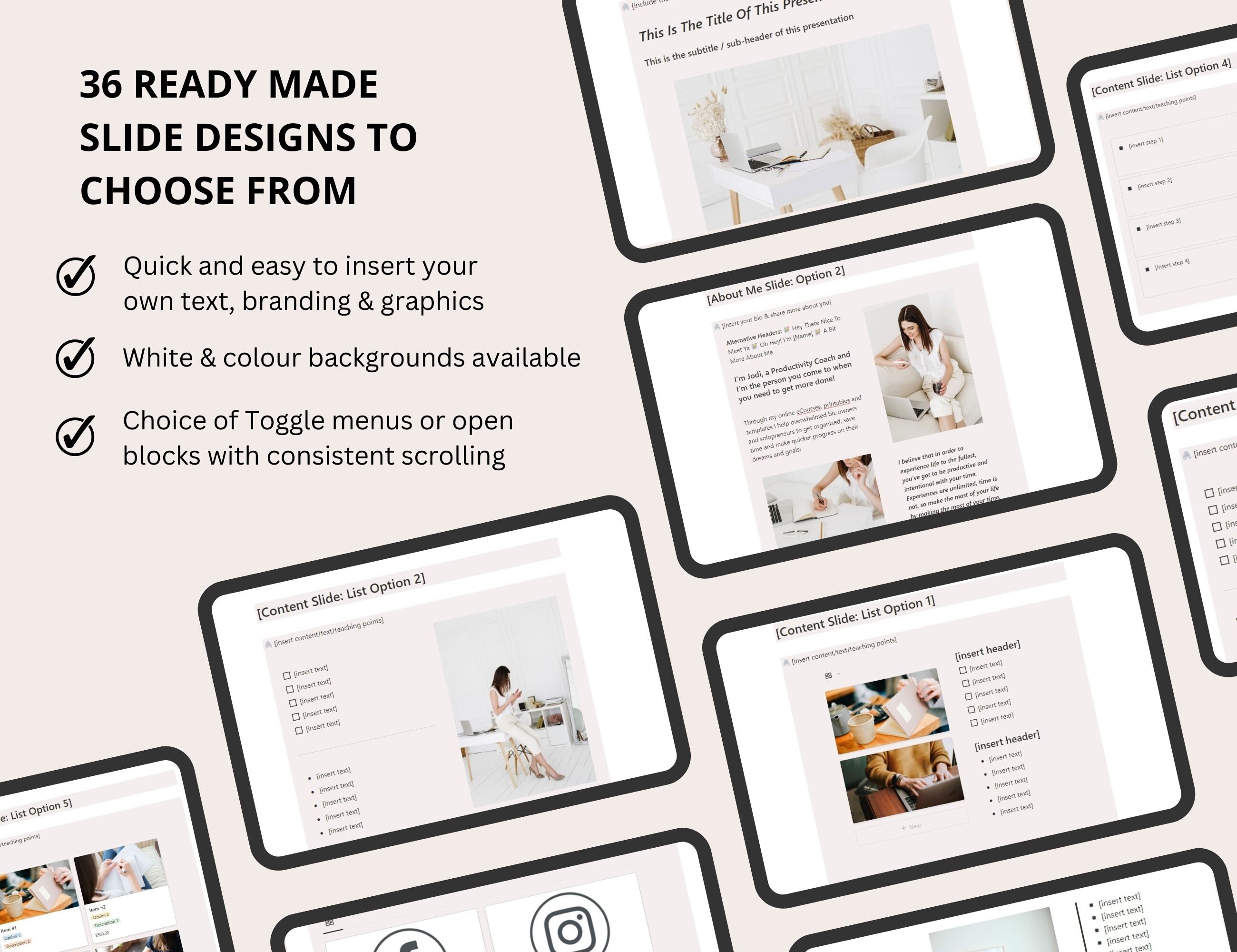 Notion Presentation Template Notion Template Presentation Slides Notion Webinar Template Notion ...