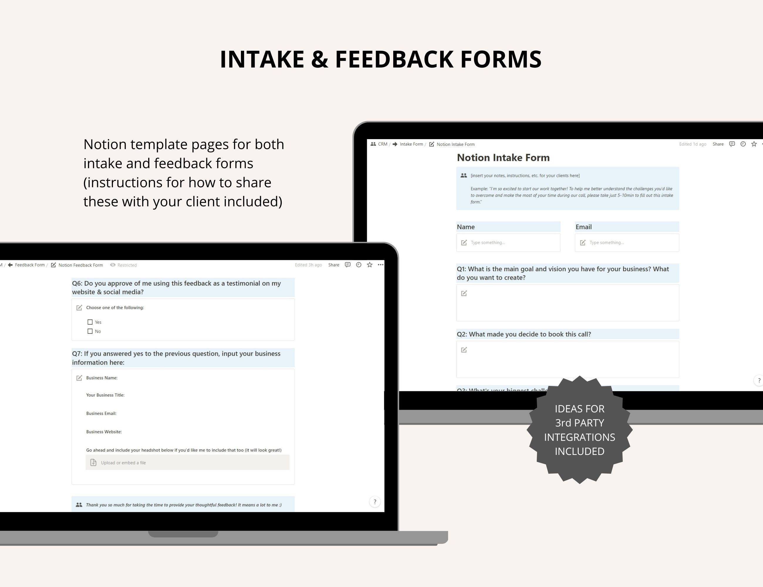 Crm Tracker Notion Template Business Planner Notion Client Etsy 4422