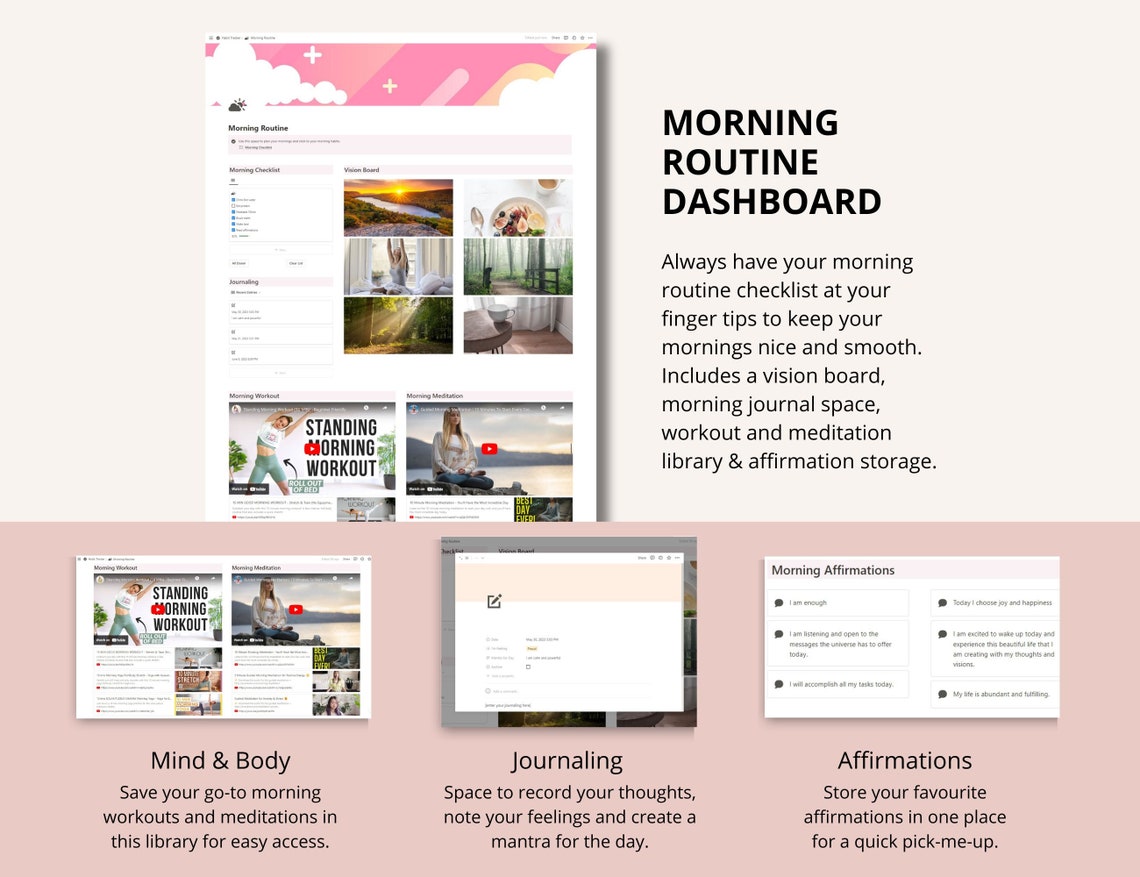 Notion Habit Tracker Template Notion Template Habit Tracker Routine ...