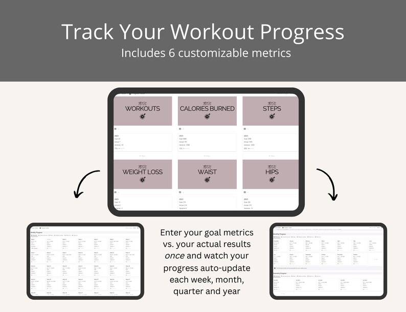 Notion Fitness Template Weight Loss Tracker Notion Health - Etsy