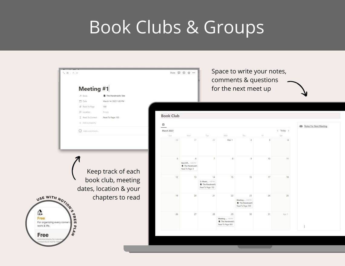 Notion Library Template Reading Goals Tracker Read Log Organizer ...