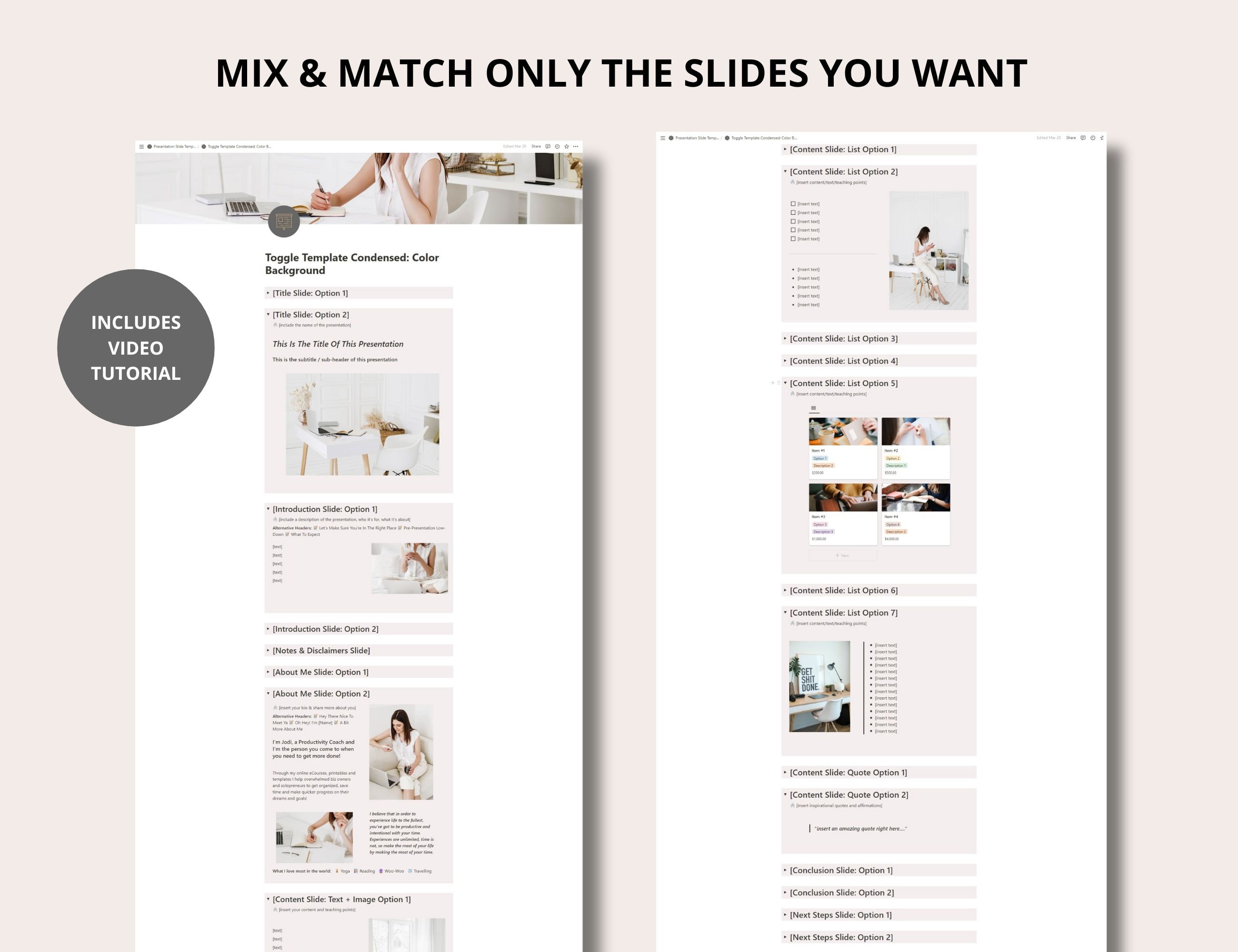 Notion Presentation Template Notion Template Presentation Slides Notion Webinar Template Notion ...