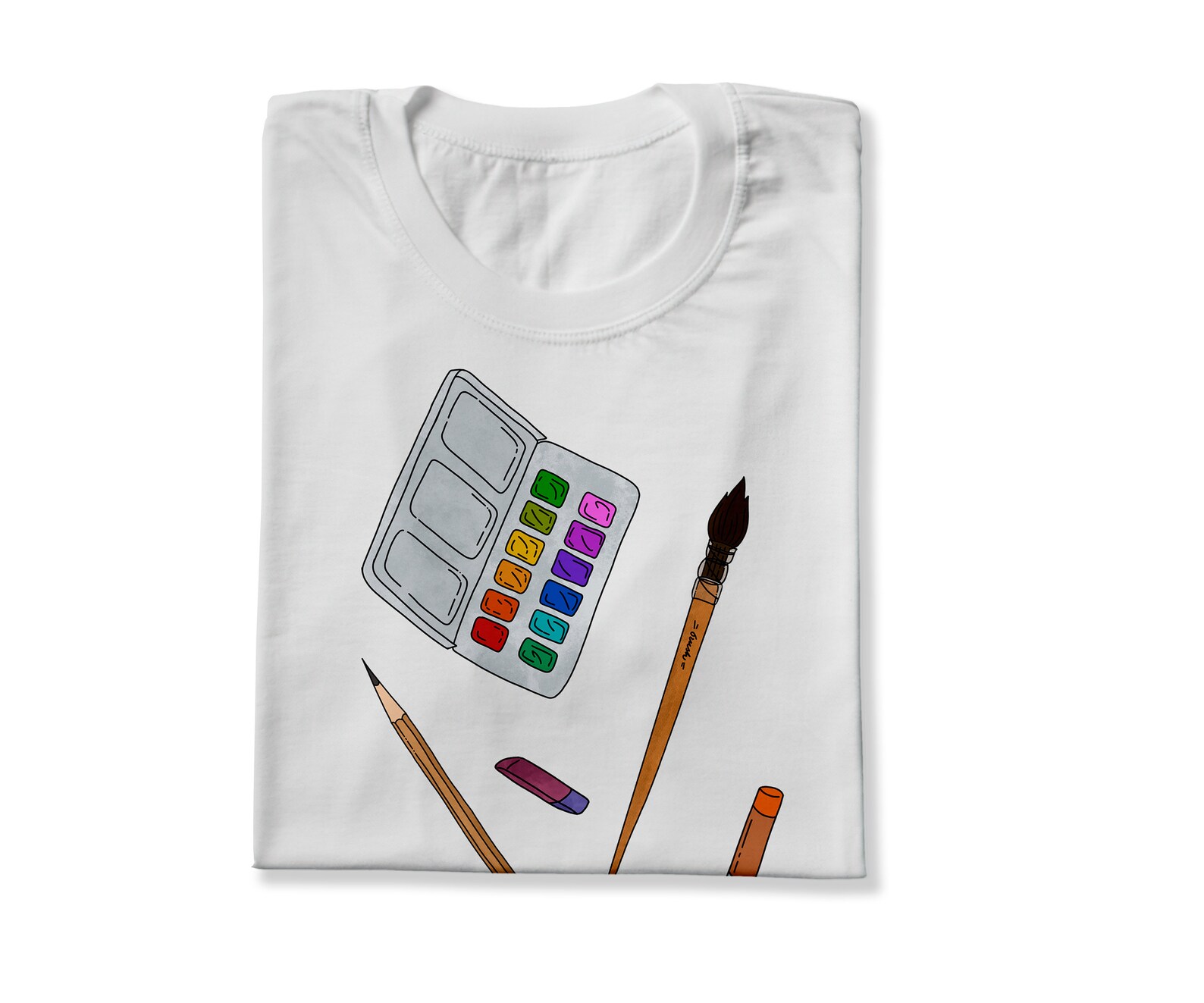 Stationary School Art Supplies, Clipart, Digitalart, Brush, Colors ...