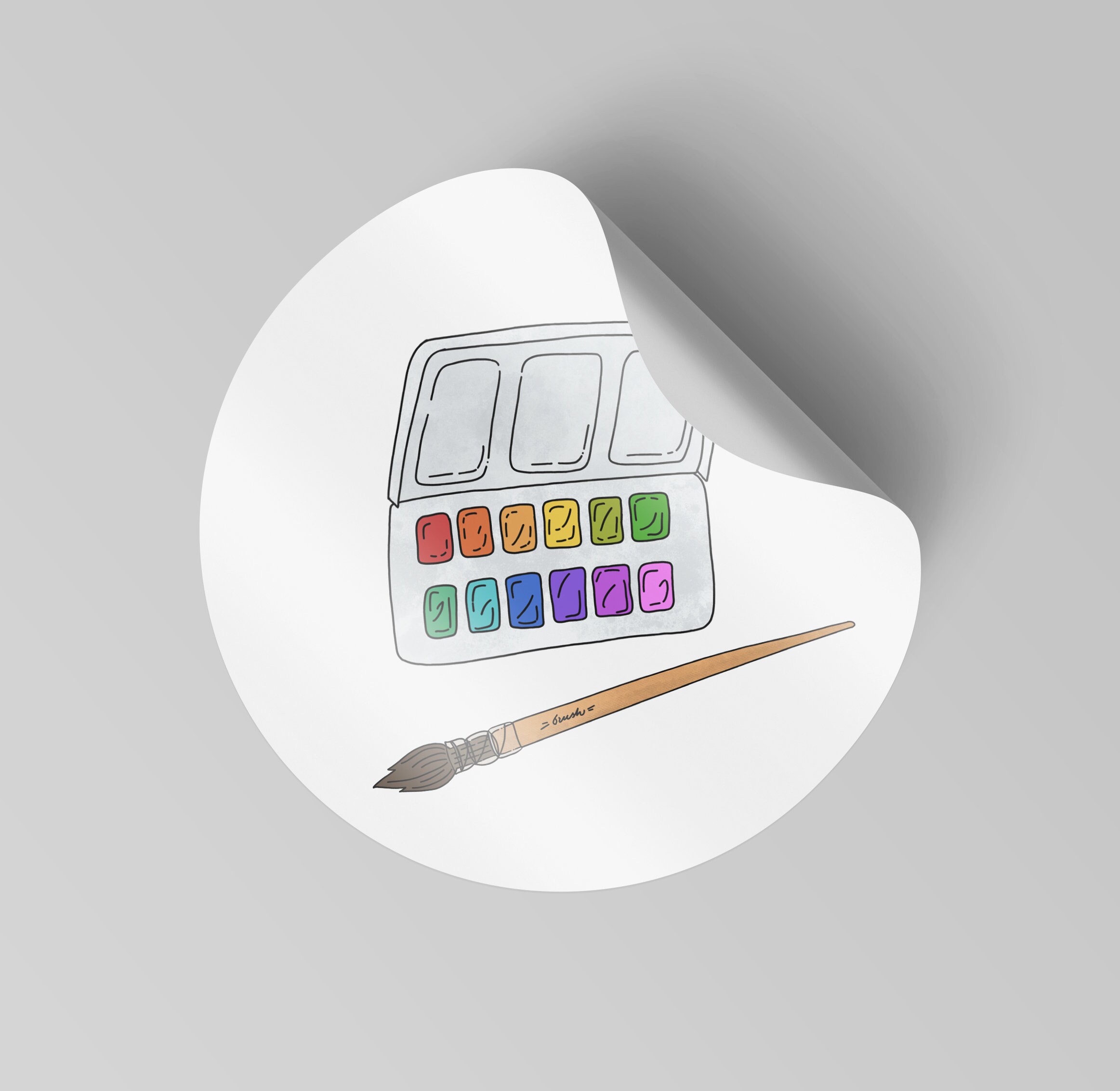 Stationary School Art Supplies, Clipart, Digitalart, Brush, Colors ...