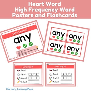 Heart Words / High-frequency Word Posters and Flashcards | Orthographic ...