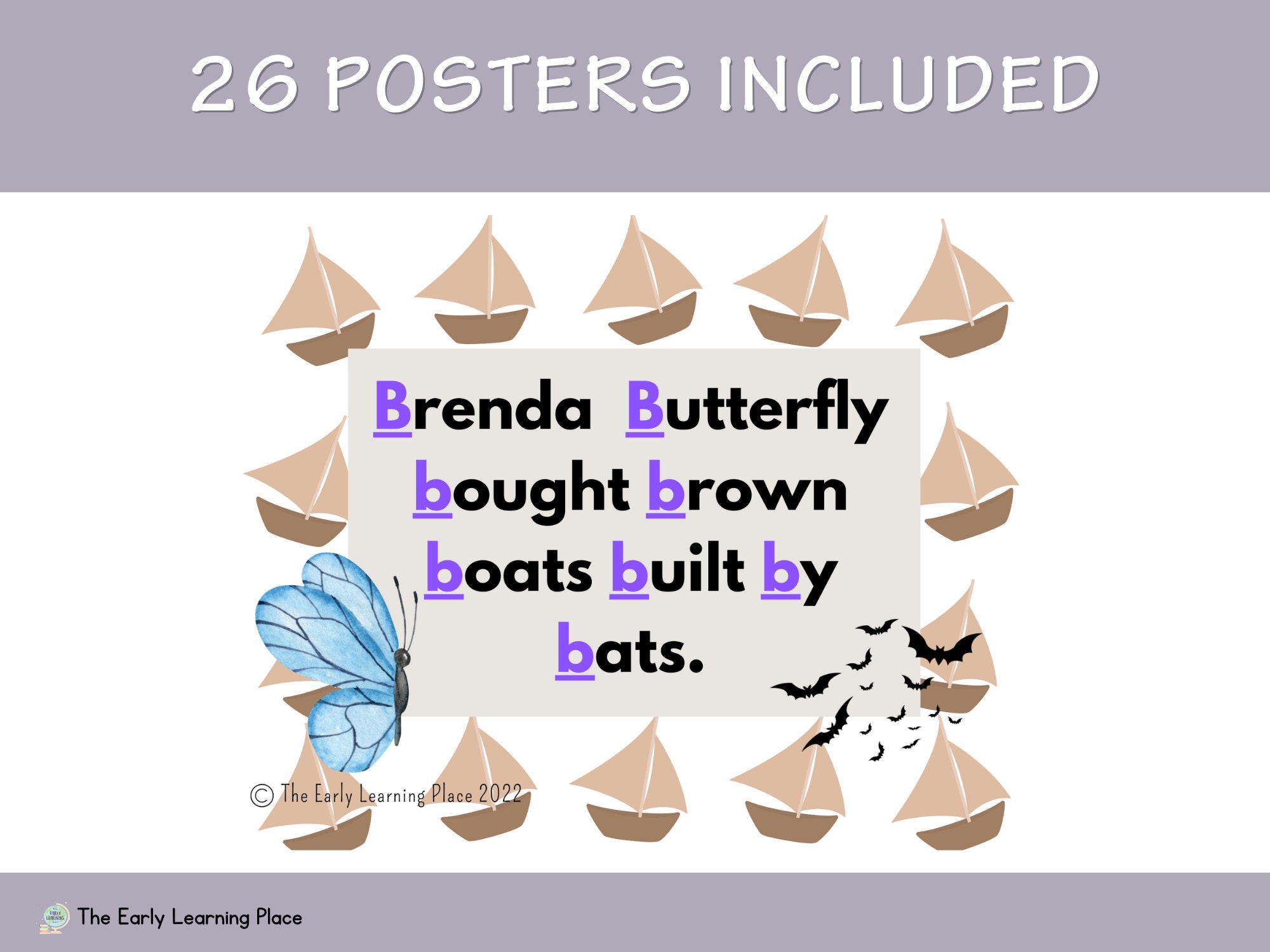 Alphabet Alliteration Posters for Letter Sounds Phonological Awareness ...