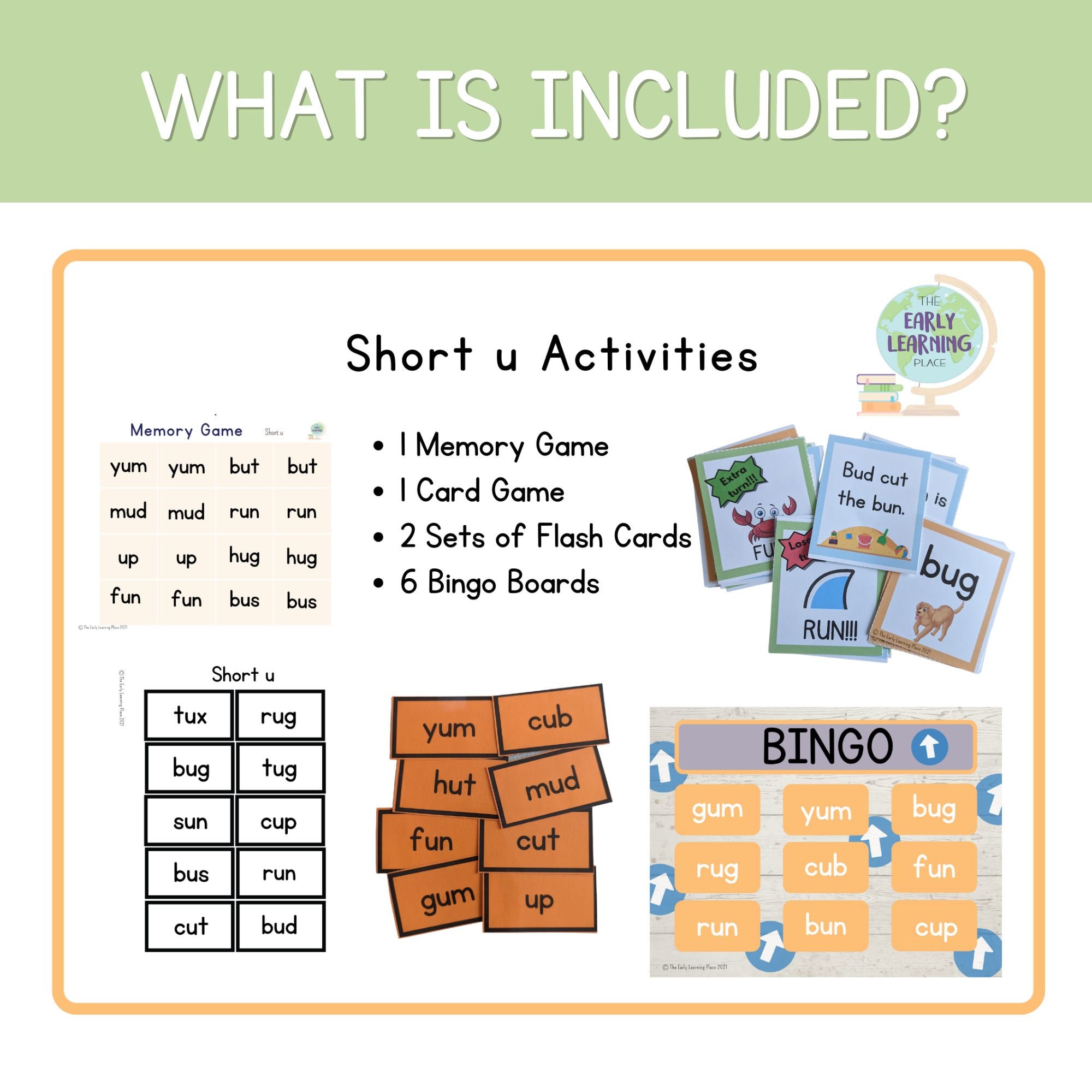 Short Vowel CVC Worksheets and Activities Short U Science of Reading ...