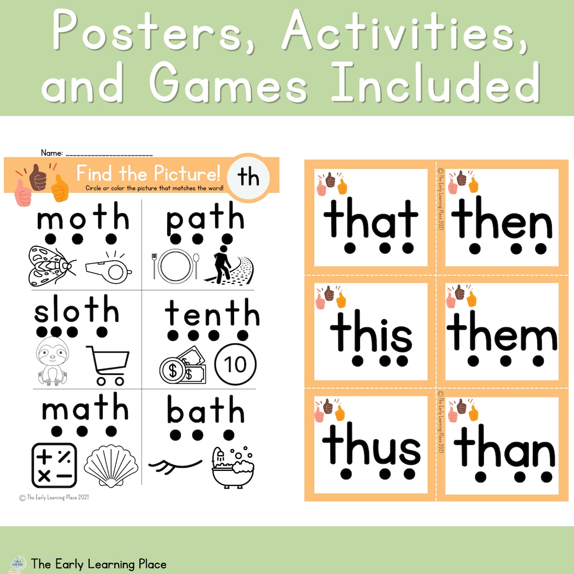 Digraph Th Posters, Word Cards, and Activities |science of Reading - Etsy