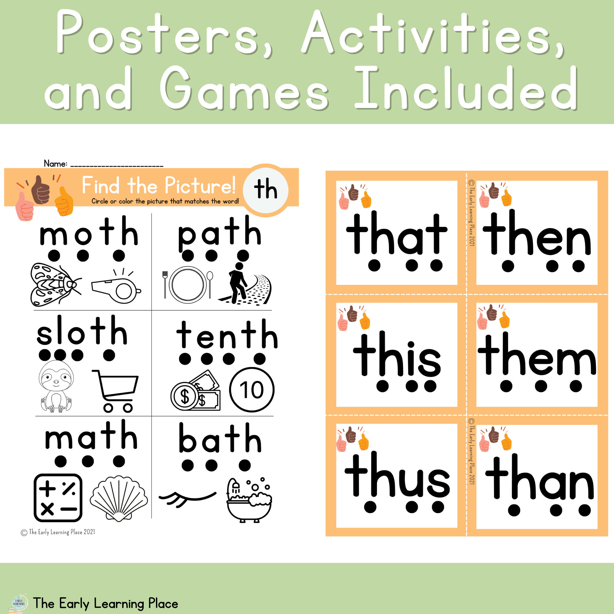 Digraph Th Posters, Word Cards, and Activities |science of Reading - Etsy