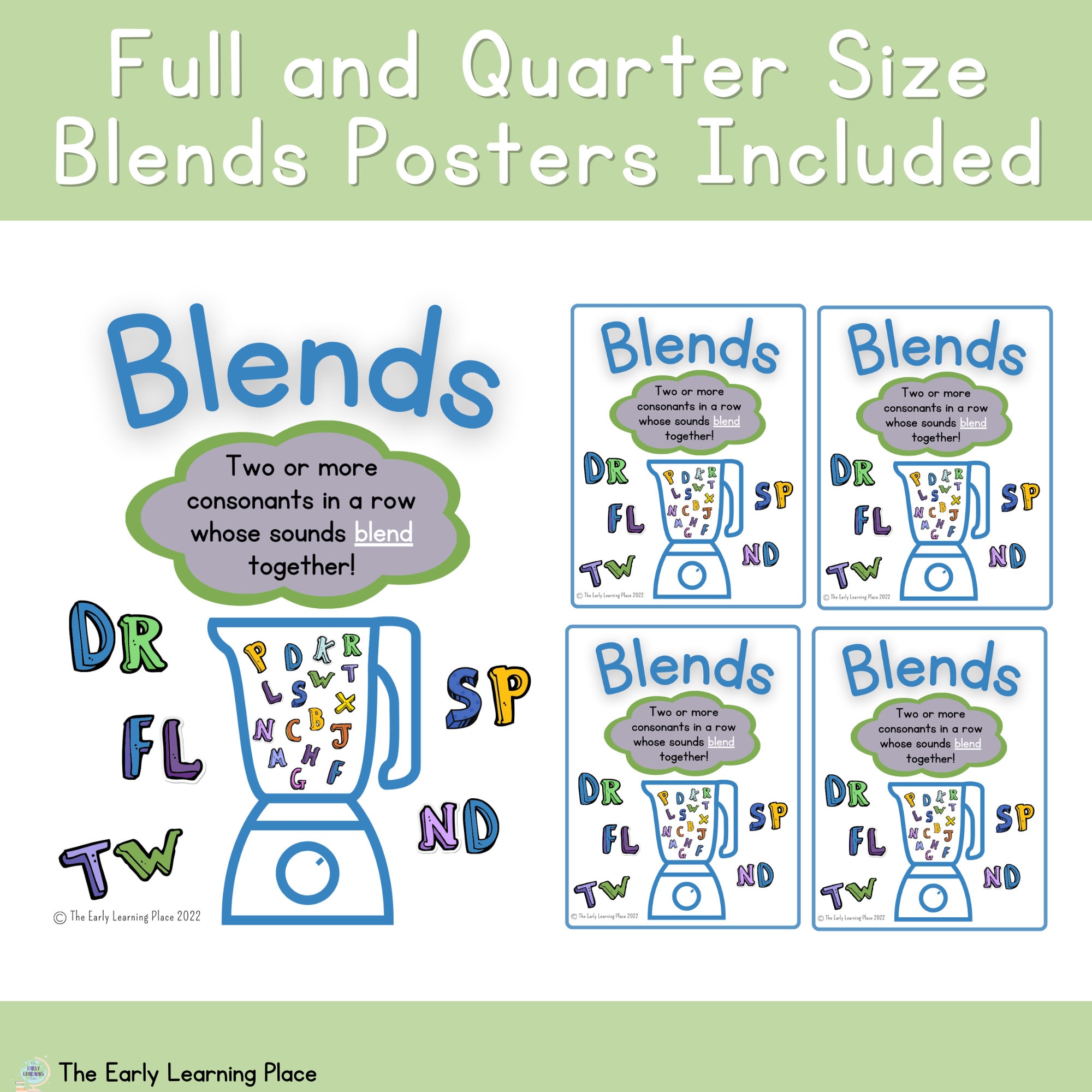 Initial and Ending Blends Posters and Activities (S, L, R, W, & Ending ...
