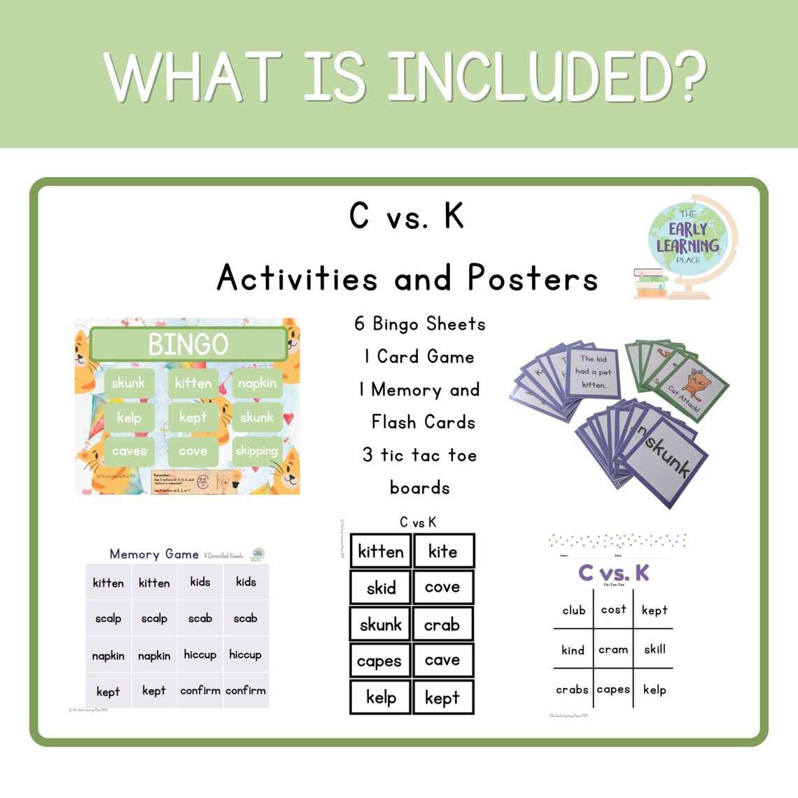 C Vs. K Cat/kite Rule Posters and Activities (digital Download) - Etsy