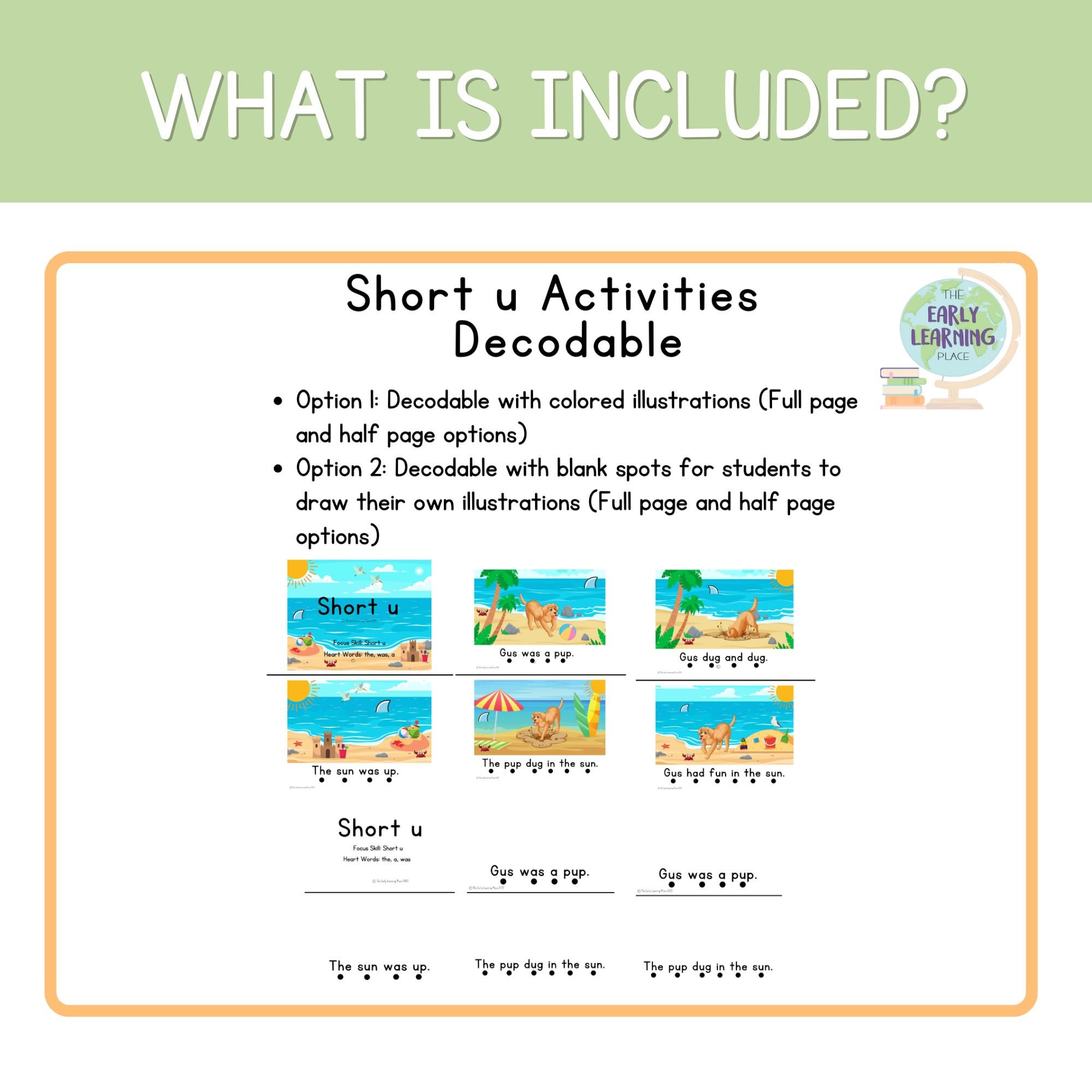 Short Vowel CVC Worksheets and Activities - Short U | Science of ...