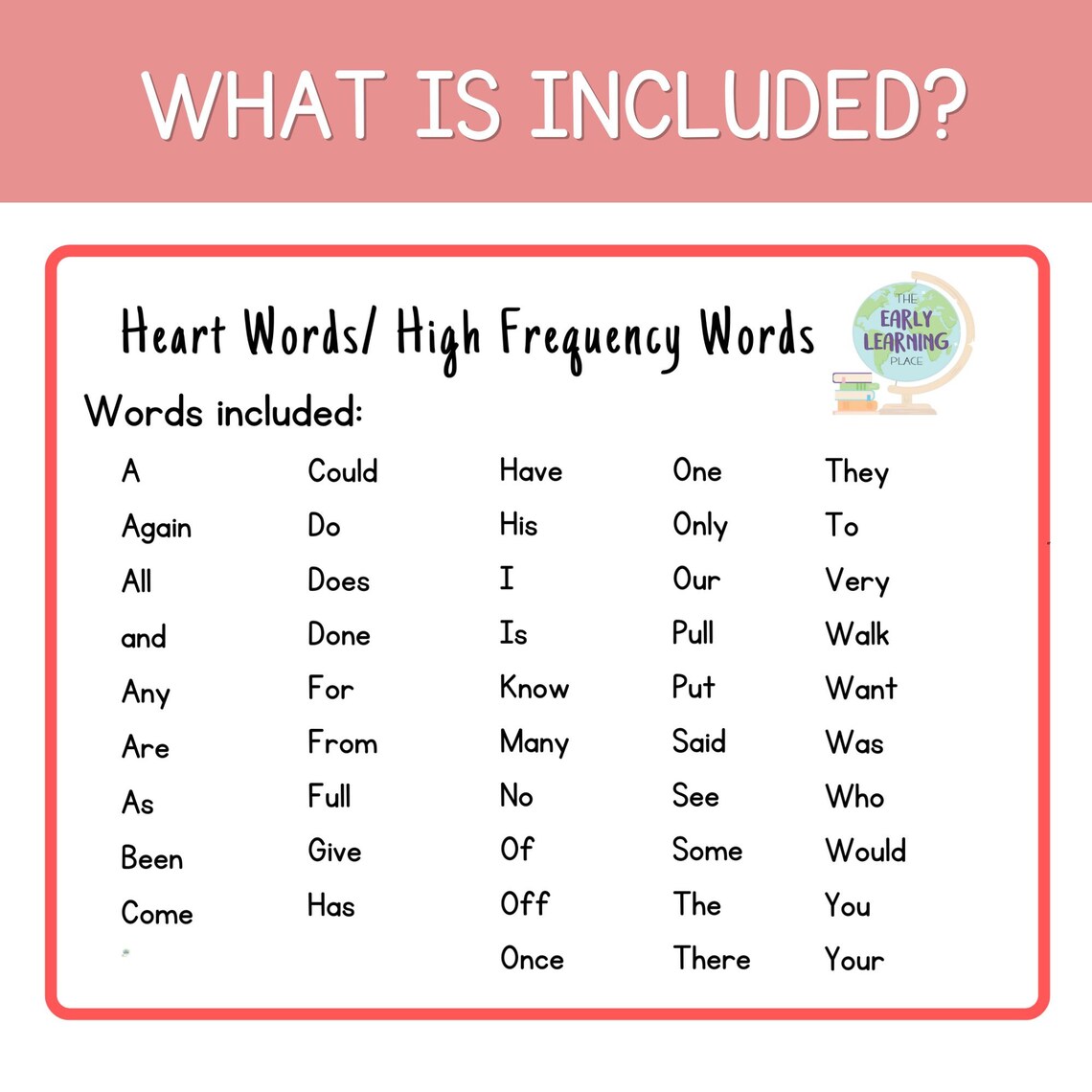Heart Words / High-frequency Word Posters and Flashcards | Orthographic ...