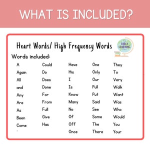 Heart Words / High-frequency Word Posters and Flashcards | Orthographic ...