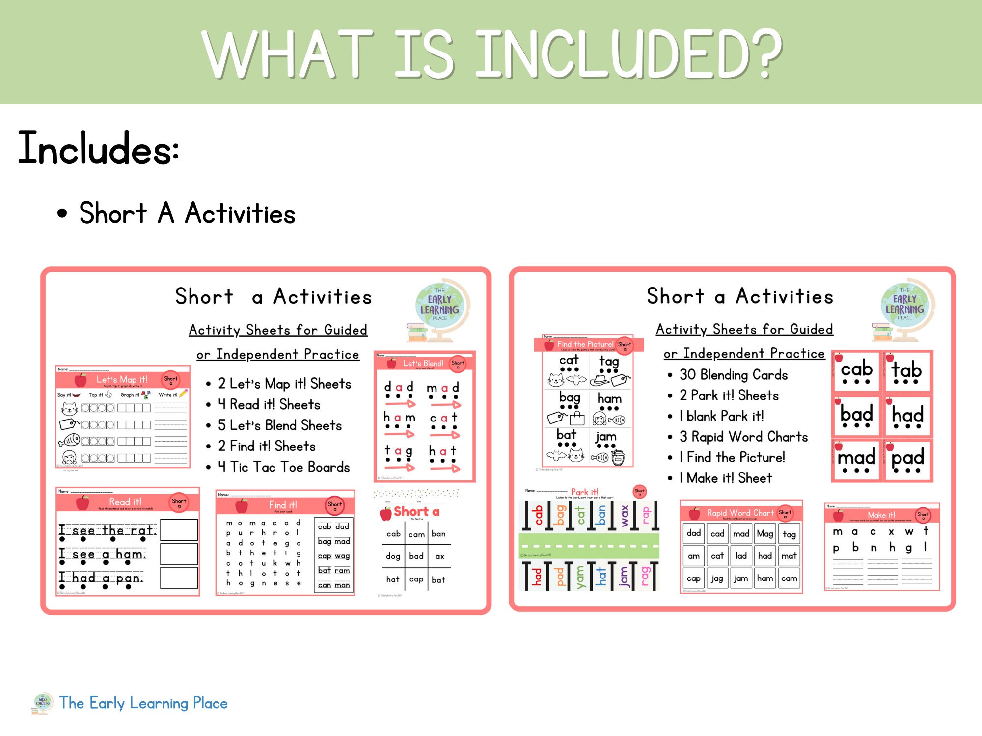 Short Vowel CVC Worksheets and Activities Short A Science of Reading ...