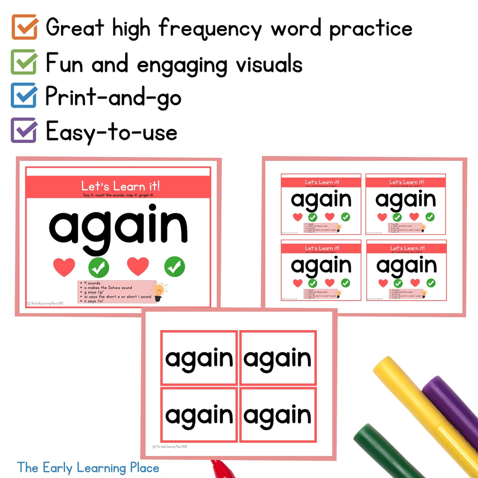 Heart Words / High-frequency Word Posters and Flashcards | Orthographic ...