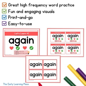 Heart Words / High-frequency Word Posters and Flashcards | Orthographic ...