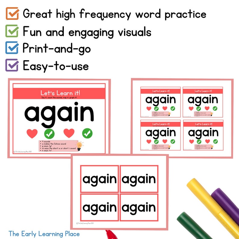 Heart Words / High-frequency Word Posters and Flashcards | Orthographic ...