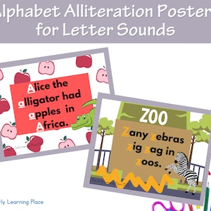 Alphabet Alliteration Posters for Letter Sounds | Phonological ...