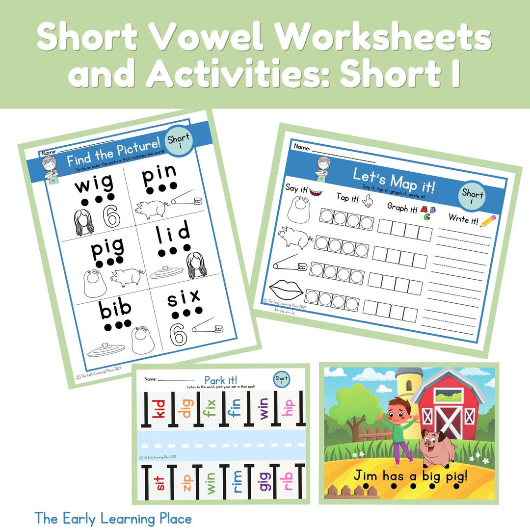 Short I CVC Word Worksheets – Science of Reading Activities (PDF) - Etsy