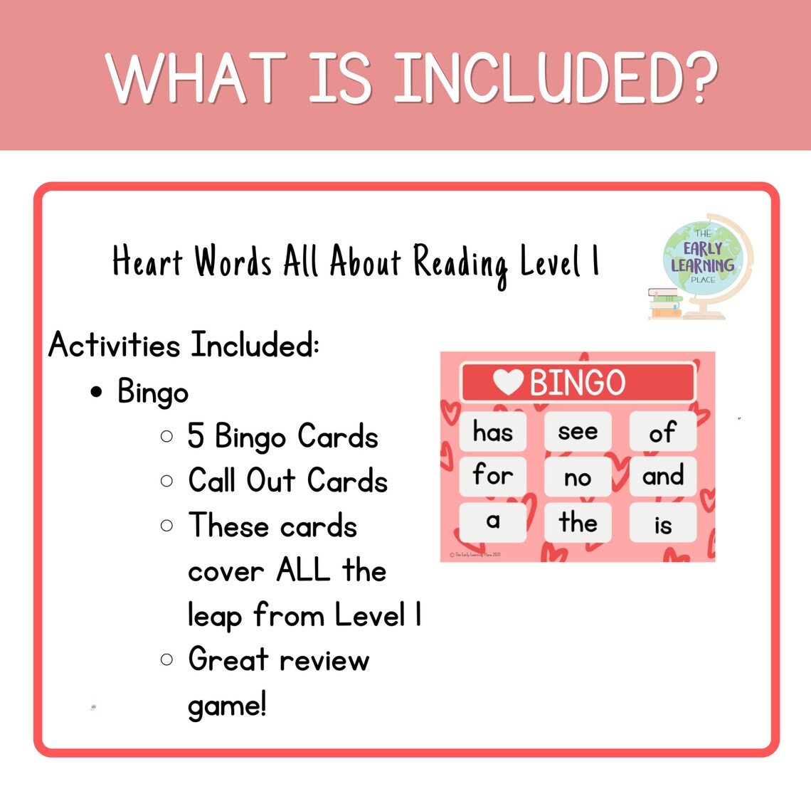 Heart / Leap Word Worksheets and Cards (all About Reading Level 1 ...