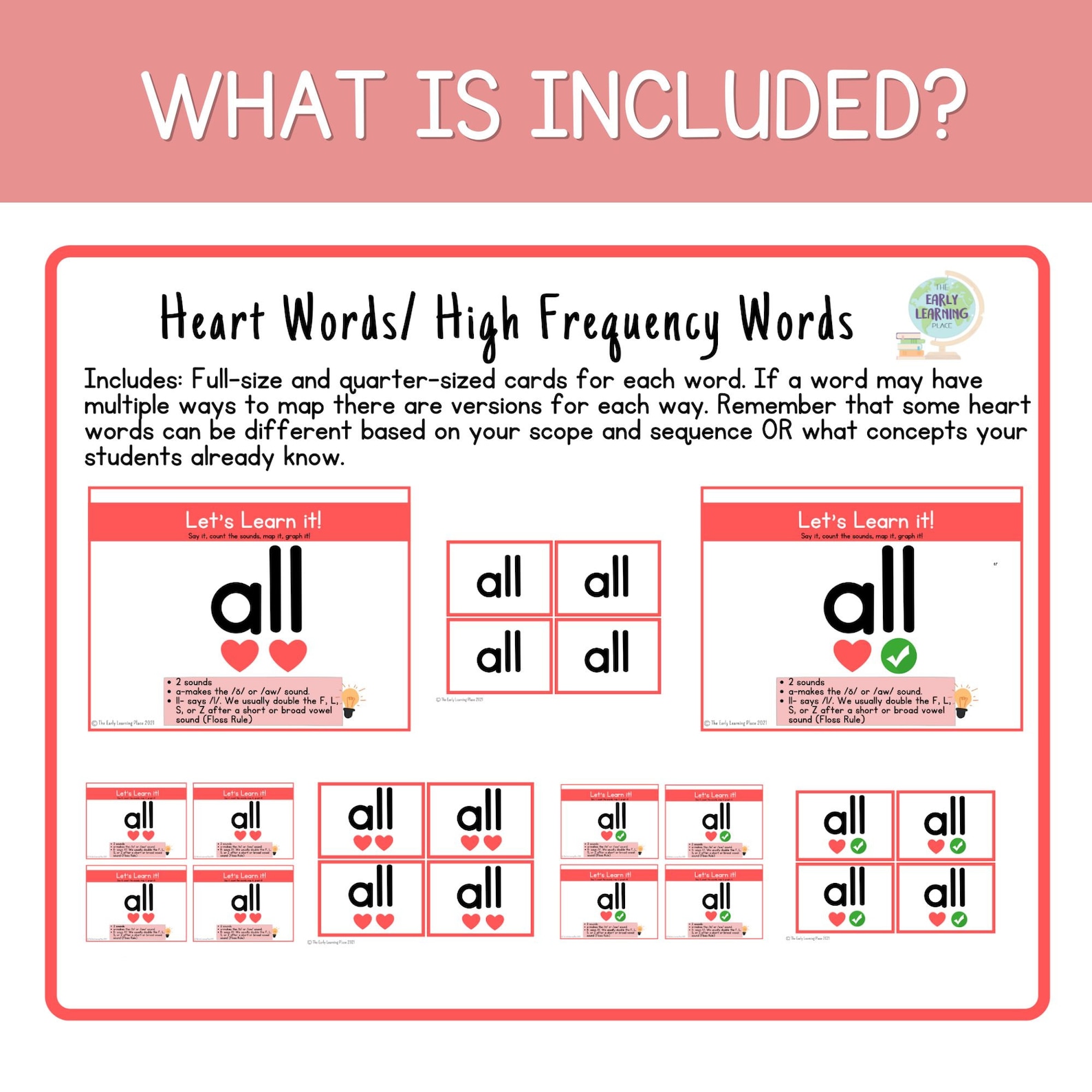 Heart Words / High-frequency Word Posters and Flashcards | Orthographic ...