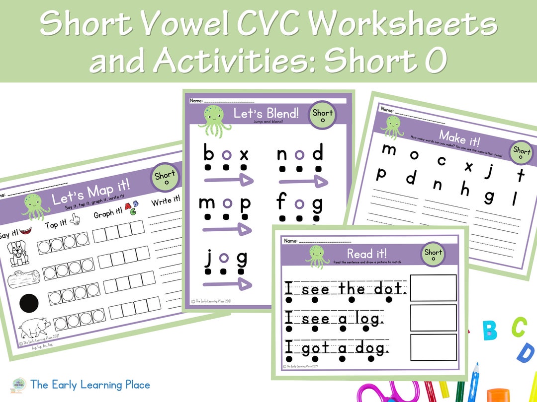 Short Vowel CVC Worksheets and Activities Short A Science of Reading ...