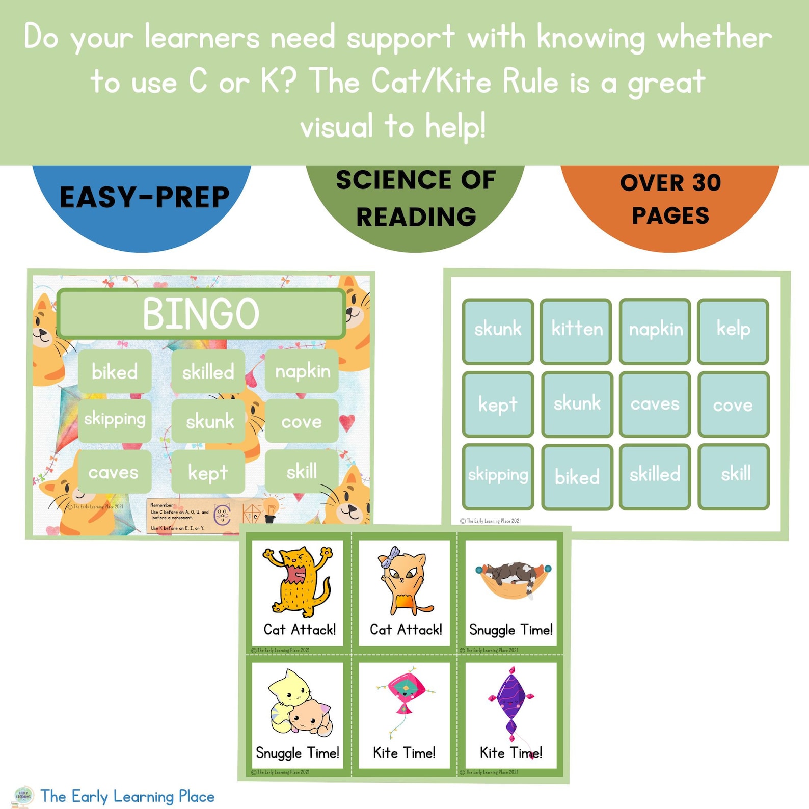 C Vs. K Cat/kite Rule Posters and Activities (digital Download) - Etsy