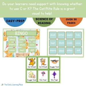 C Vs. K Cat/kite Rule Posters and Activities (digital Download) - Etsy